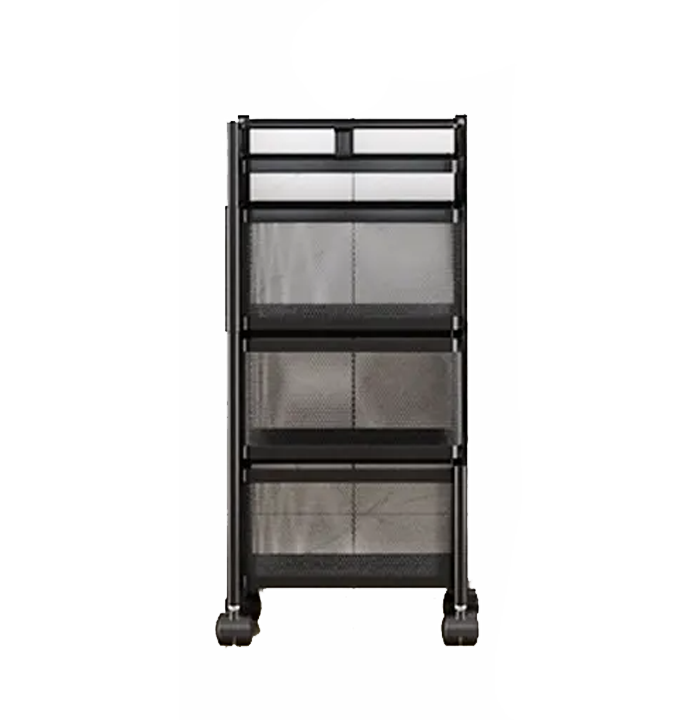 Multi Layer Square Metal Kitchen Storage Rack With Rotating Shelves ...
