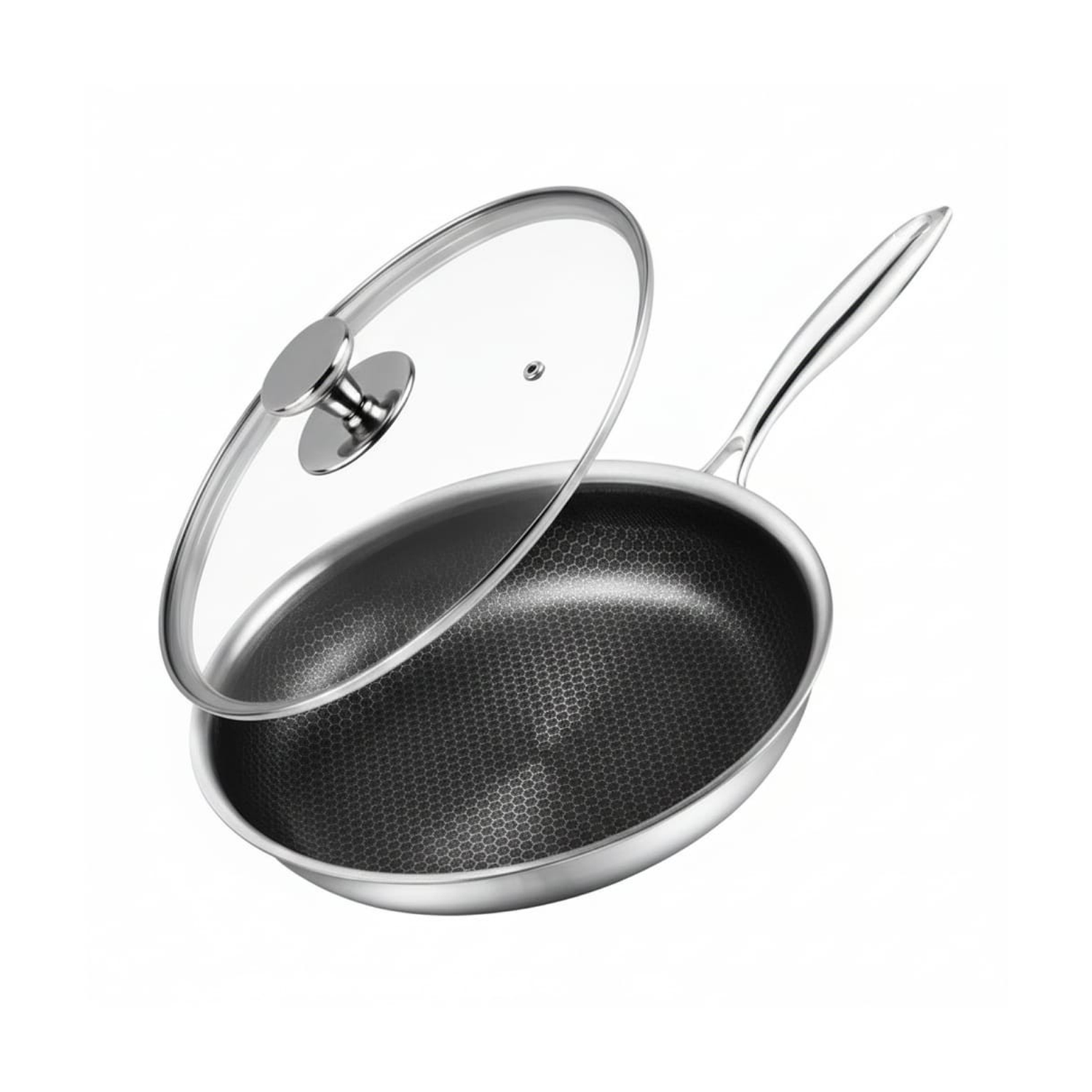 OSFE Fry Pan With Wide Side Glass Lid - 28 cm – Zayoom